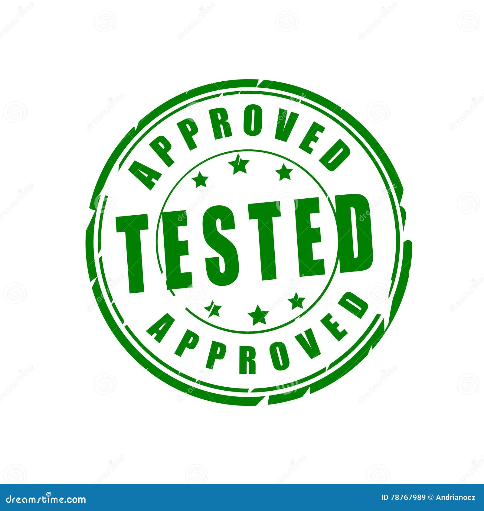 Tested vector stamp stock vector. Illustration of certificated - 78767989
