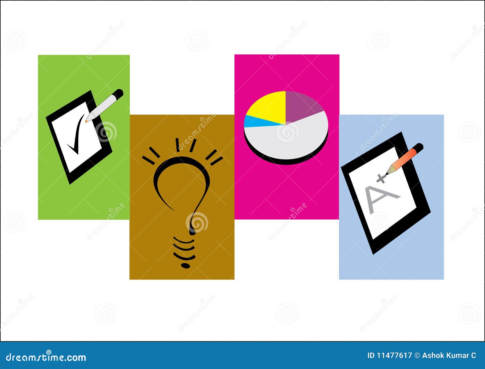 Testende Pictogrammen vector illustratie. Illustration of blauw - 11477617