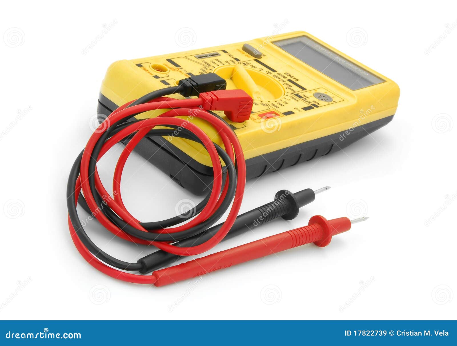 Tester immagine stock. Immagine di rosso, digitale, volt - 17822739