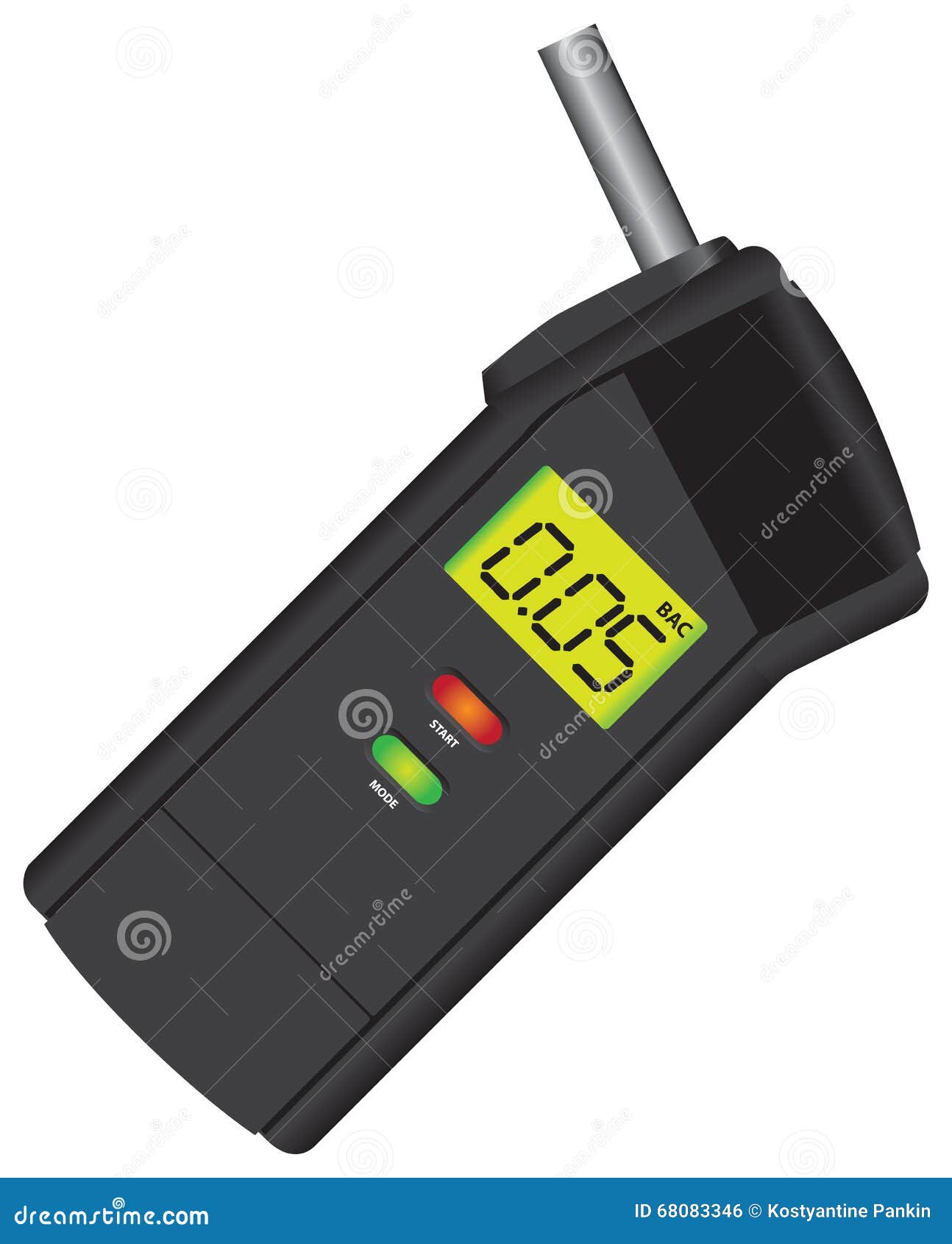 Tester Alcohol Content in the Human Body Stock Vector - Illustration of ...