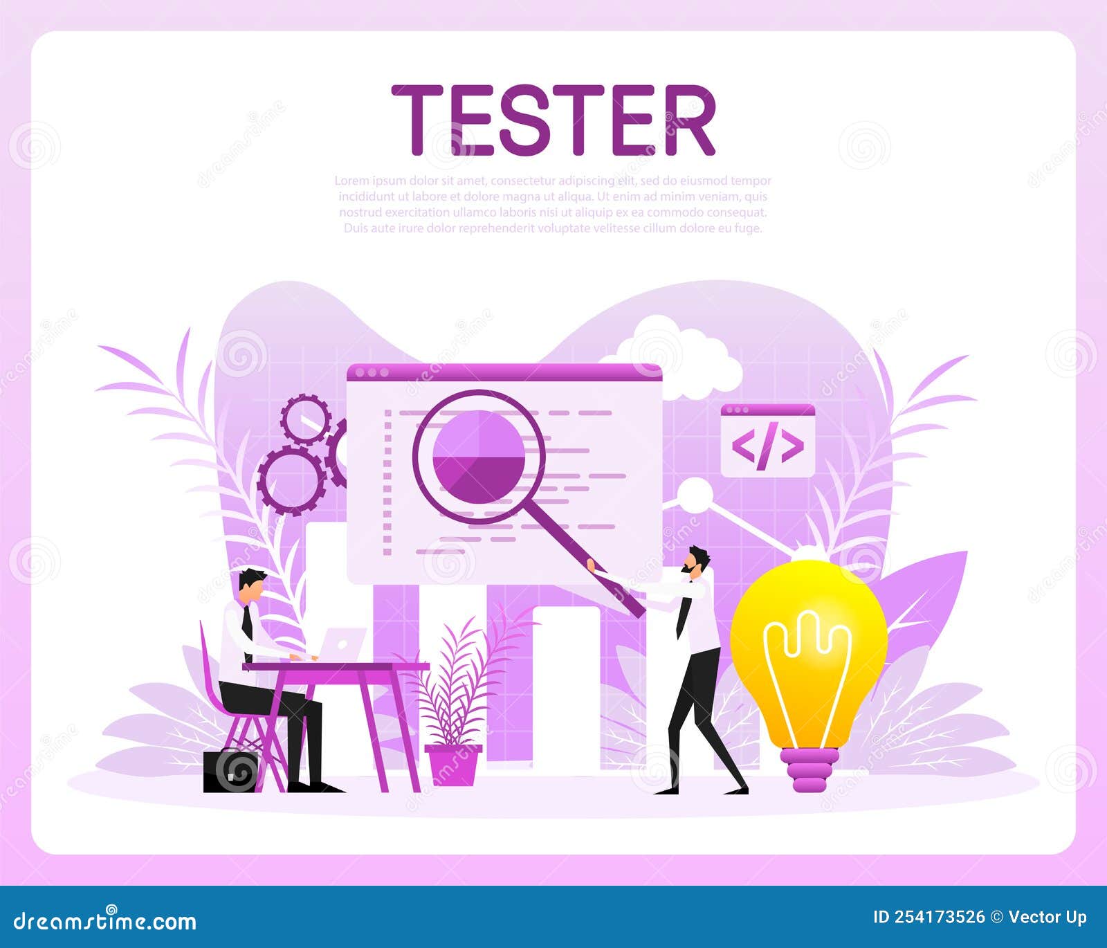 Tester People, Great Design for Any Purposes. Flat Vector. Stock Vector ...