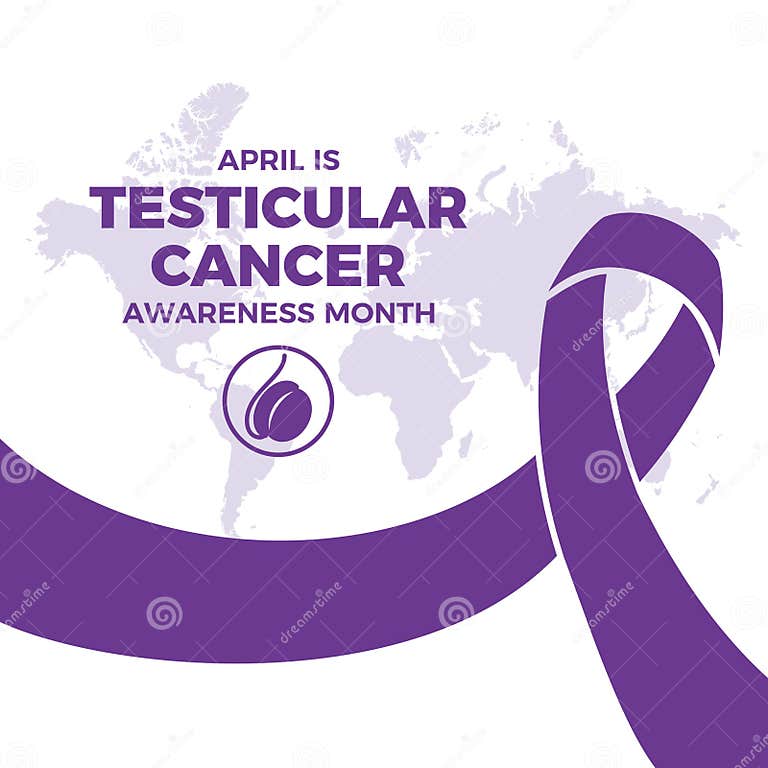 April Is Testicular Cancer Awareness Month Vector Illustration Stock