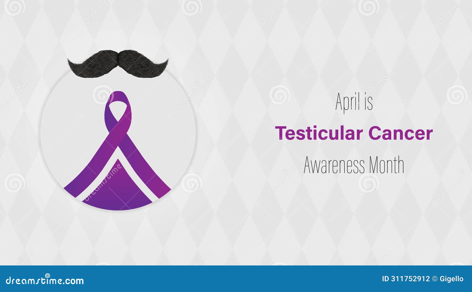 Testicular Cancer Awareness Month Vector Illustration Stock Vector