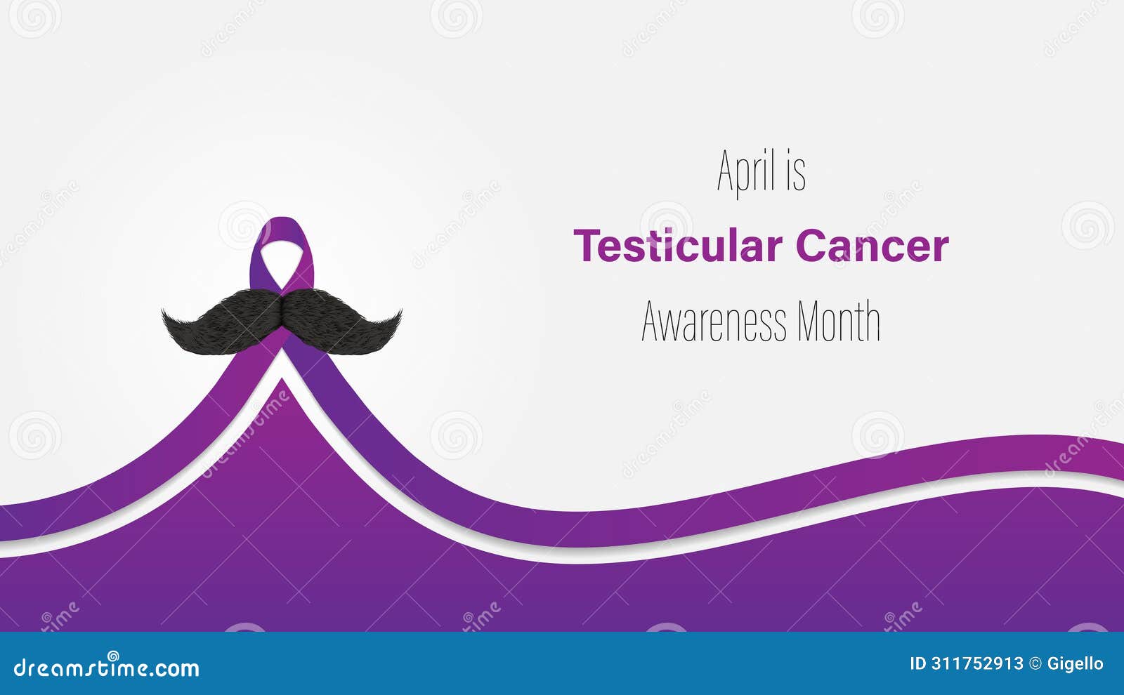 Testicular Cancer Awareness Month Vector Illustration Stock Vector