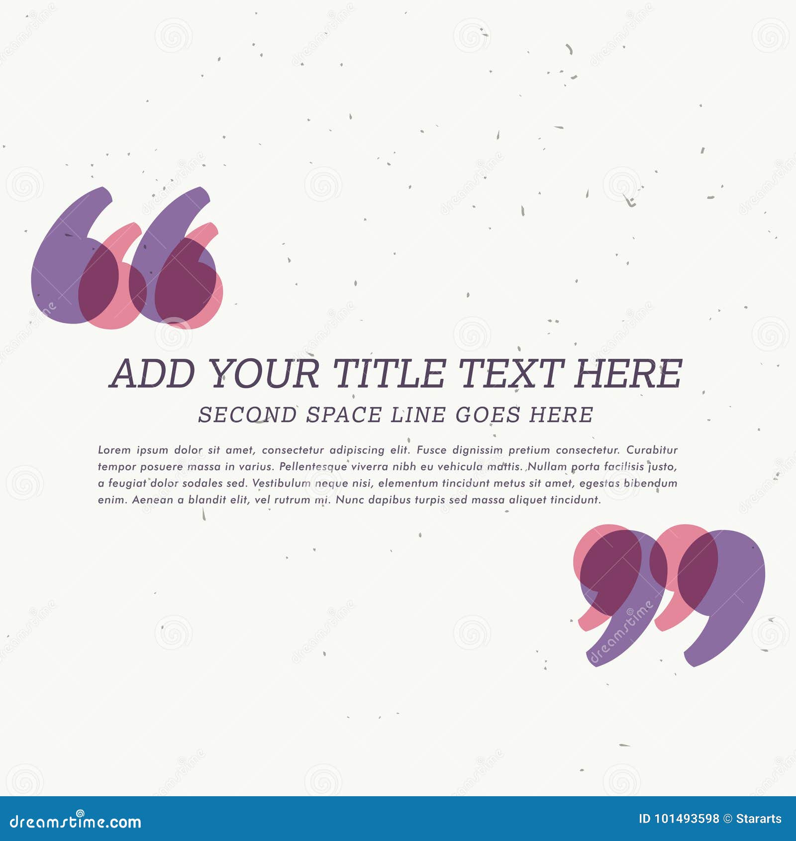 Testimonial Text Box with Space for Your Text Stock Vector ...