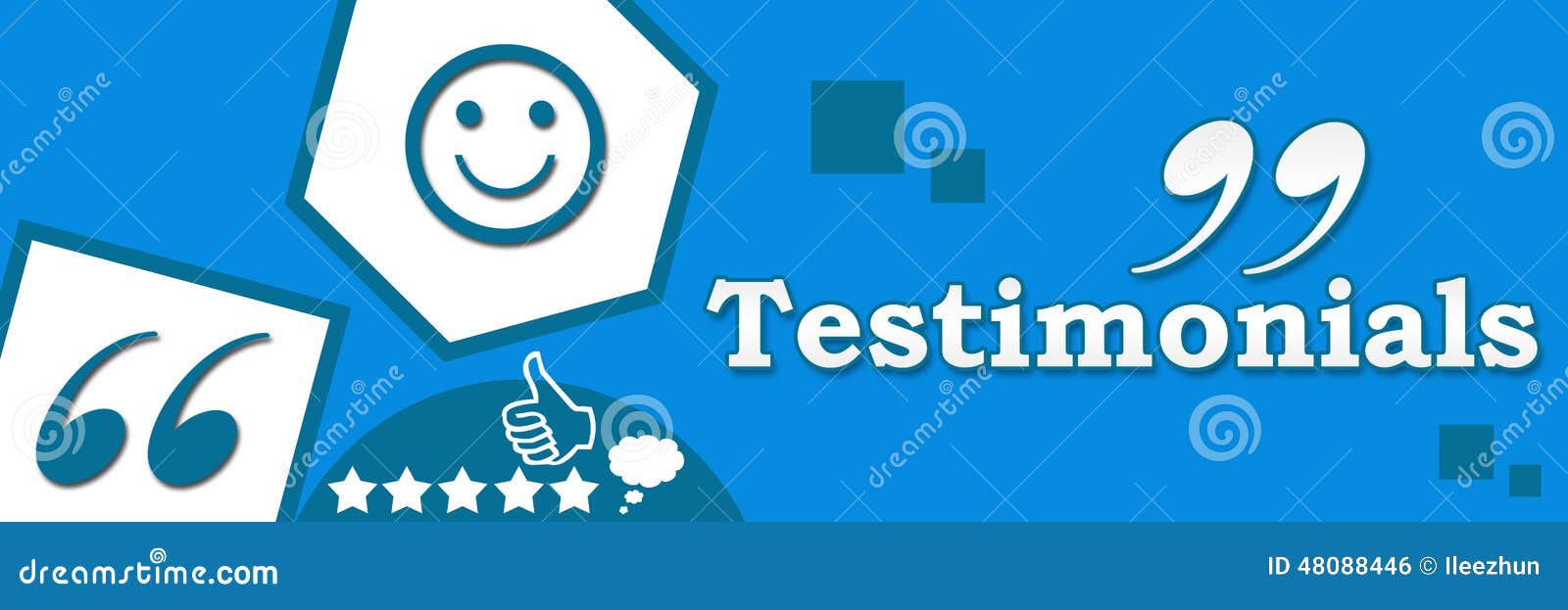 Testimonials Abstract Blue Banner Stock Illustration - Illustration of ...