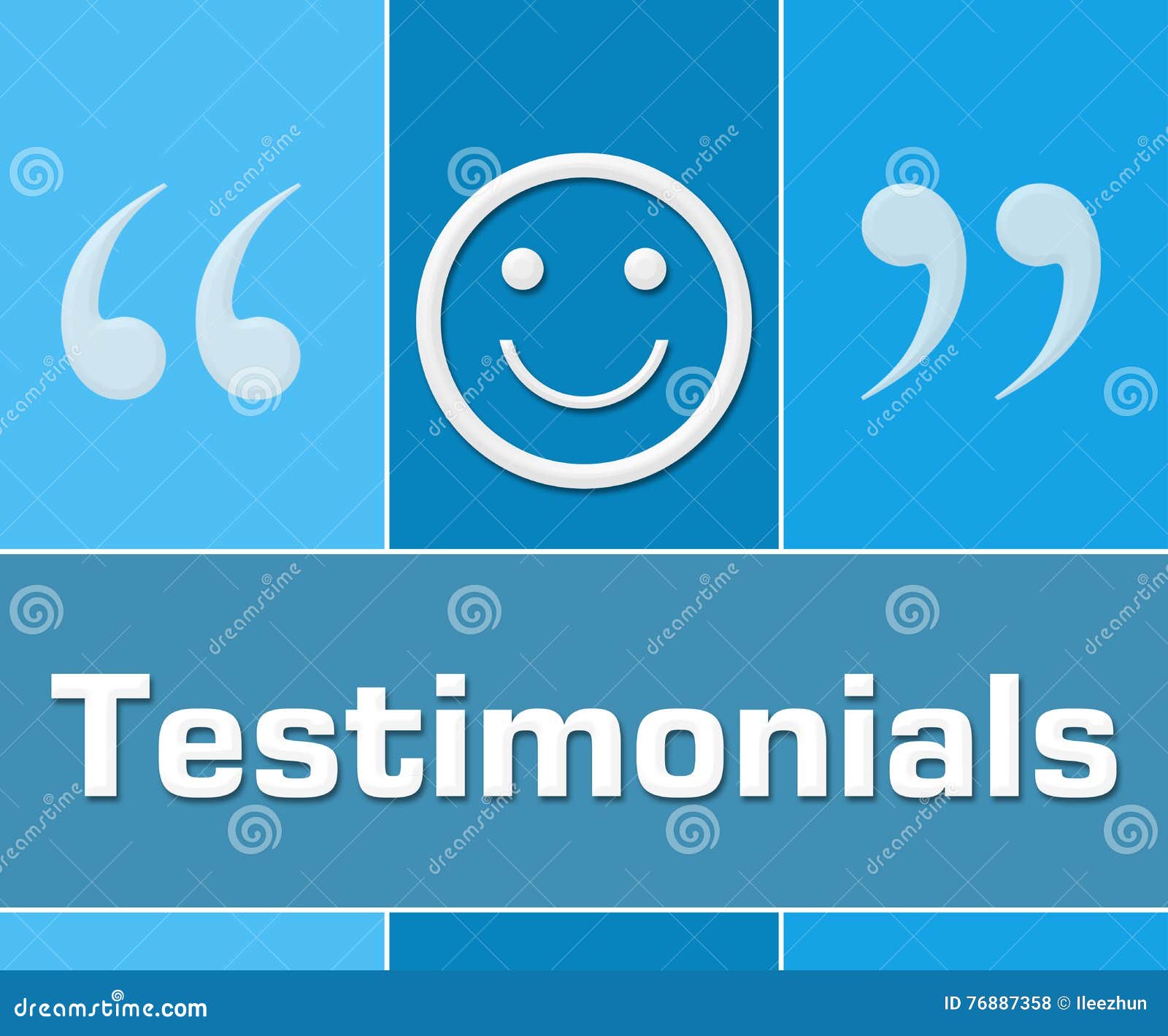 Testimonials Blue Grid stock illustration. Illustration of face - 76887358
