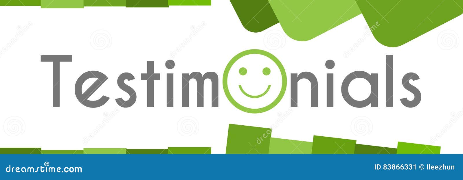Testimonials Green Abstract Shapes Stock Illustration - Illustration of ...