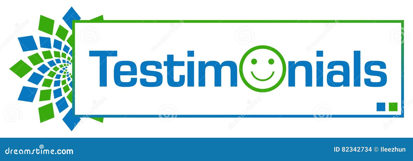 Testimonials Green Blue Circular Box Stock Illustration - Illustration ...