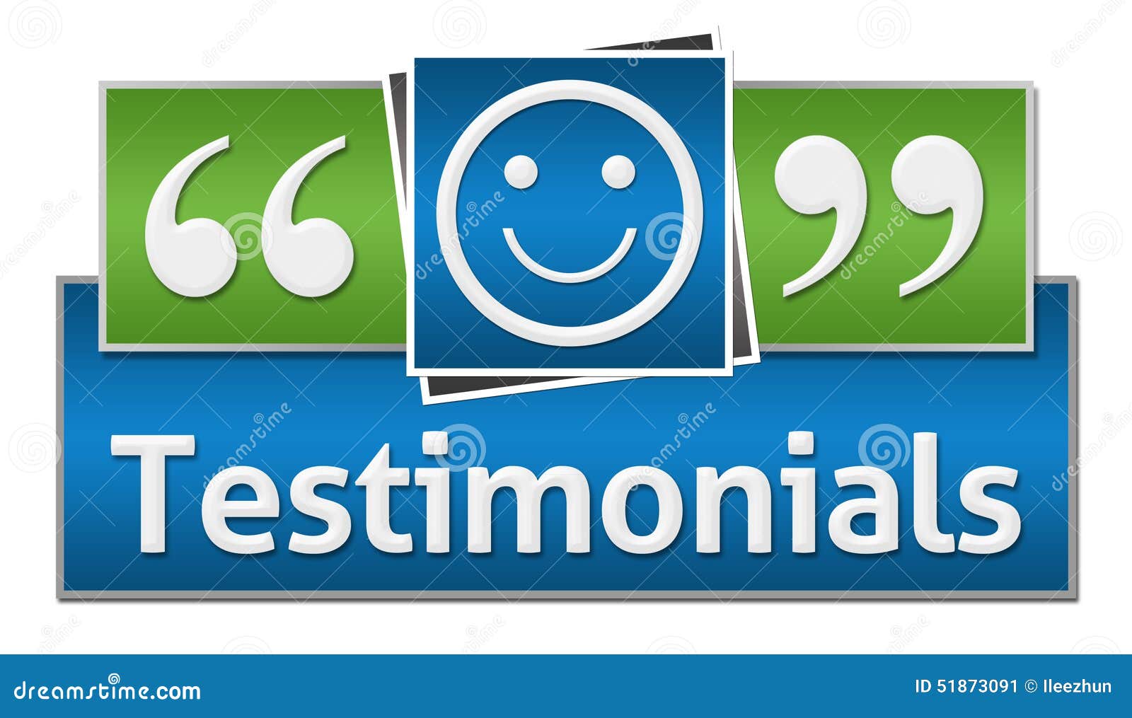 Testimonials Green Blue Squares Stock Illustration - Illustration of ...