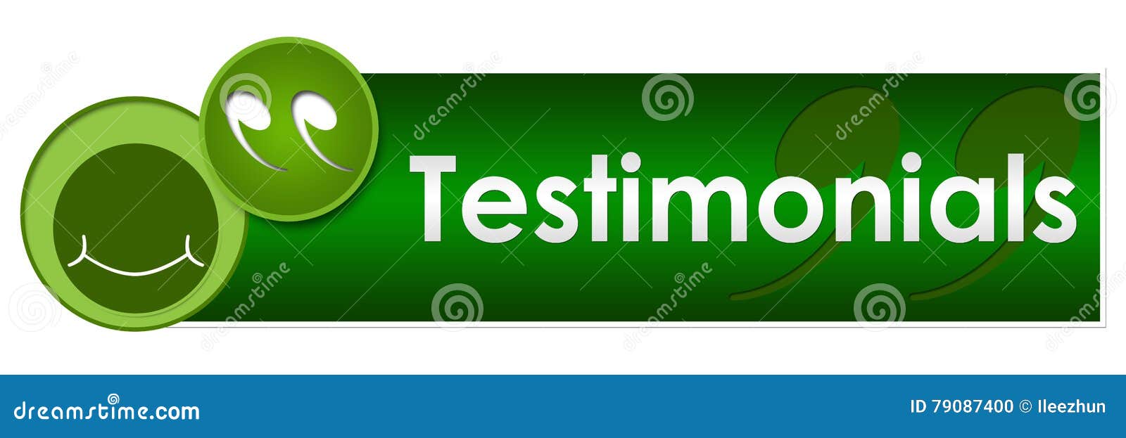 Testimonials Green Circles stock illustration. Illustration of symbols ...