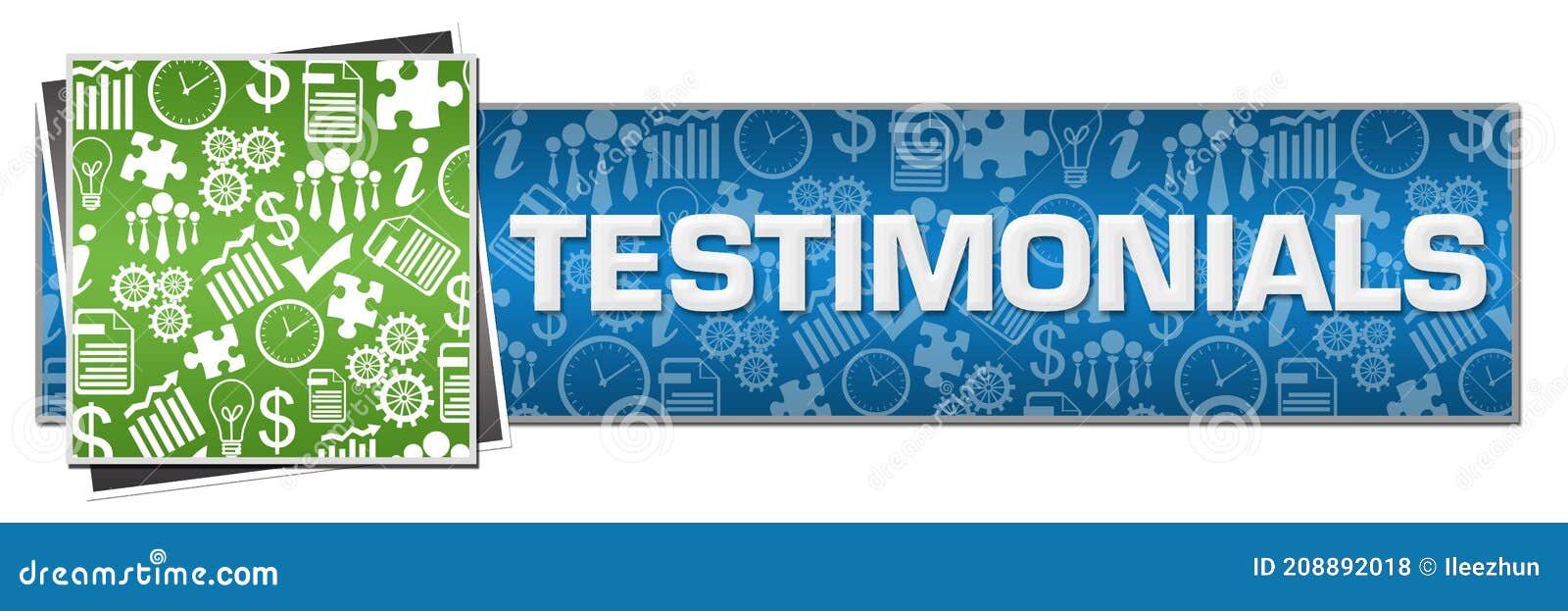 Testimonials Green Left Symbols Blue Text Stock Illustration ...