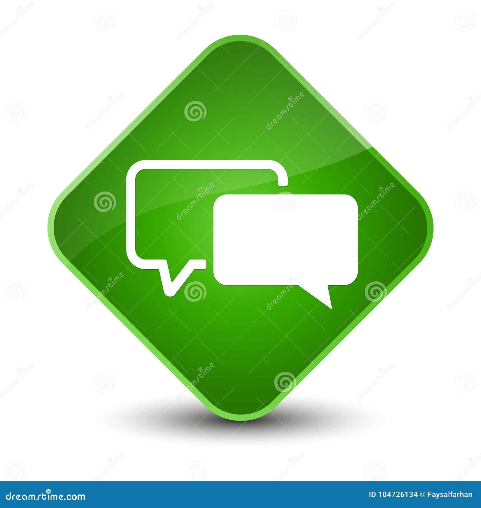 Testimonials Icon Elegant Green Diamond Button Stock Illustration ...