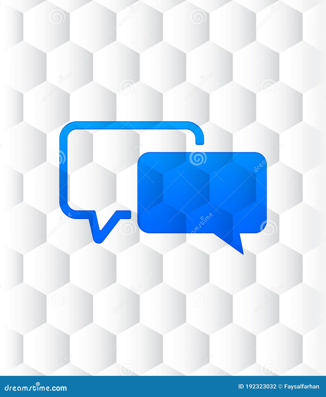 Testimonials Icon Hexagon Seamless Pattern Abstract White Background ...