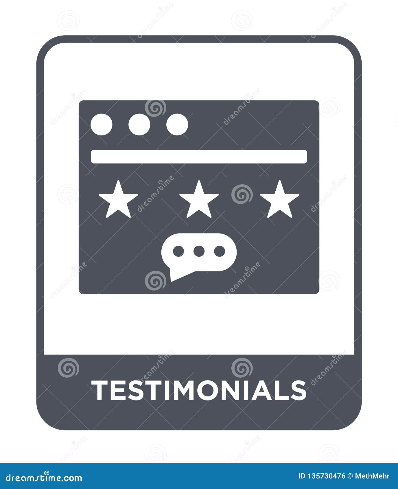 Testimonials Icon in Trendy Design Style. Testimonials Icon Isolated on ...
