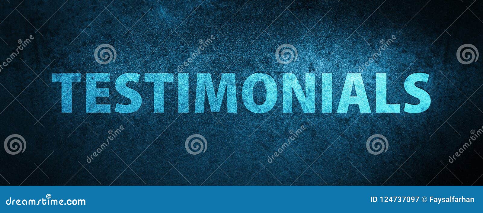 Testimonials Special Blue Banner Background Stock Illustration ...