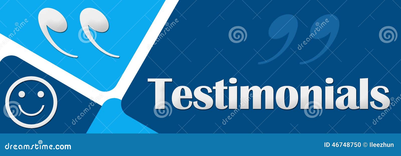 Testimonials Two Blue Squares Stock Illustration - Illustration of ...