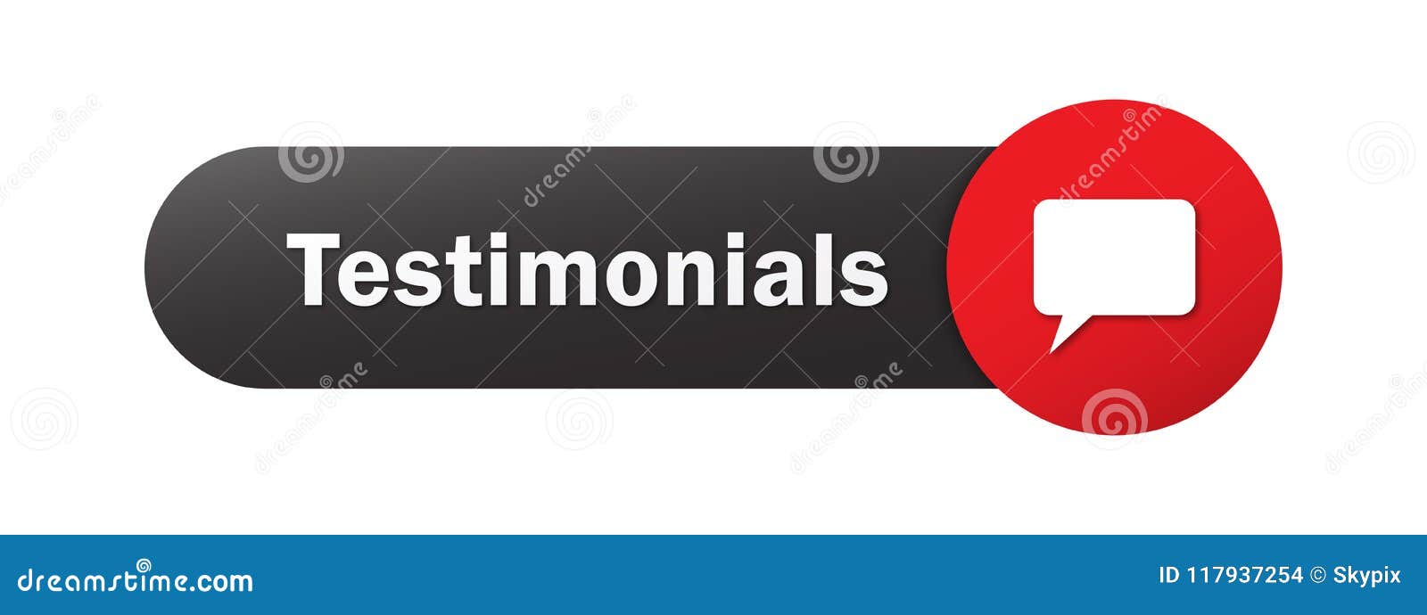 TESTIMONIALS Web Button with Callout Icon Stock Vector - Illustration ...