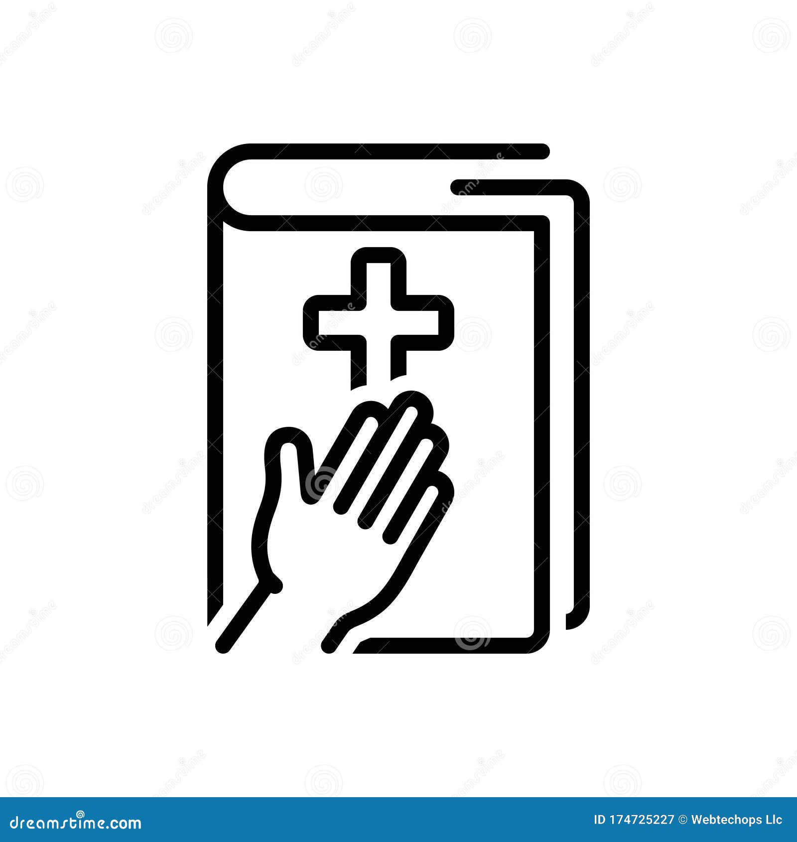 Black Line Icon for Testimony, Evidence and Prove Stock Vector ...