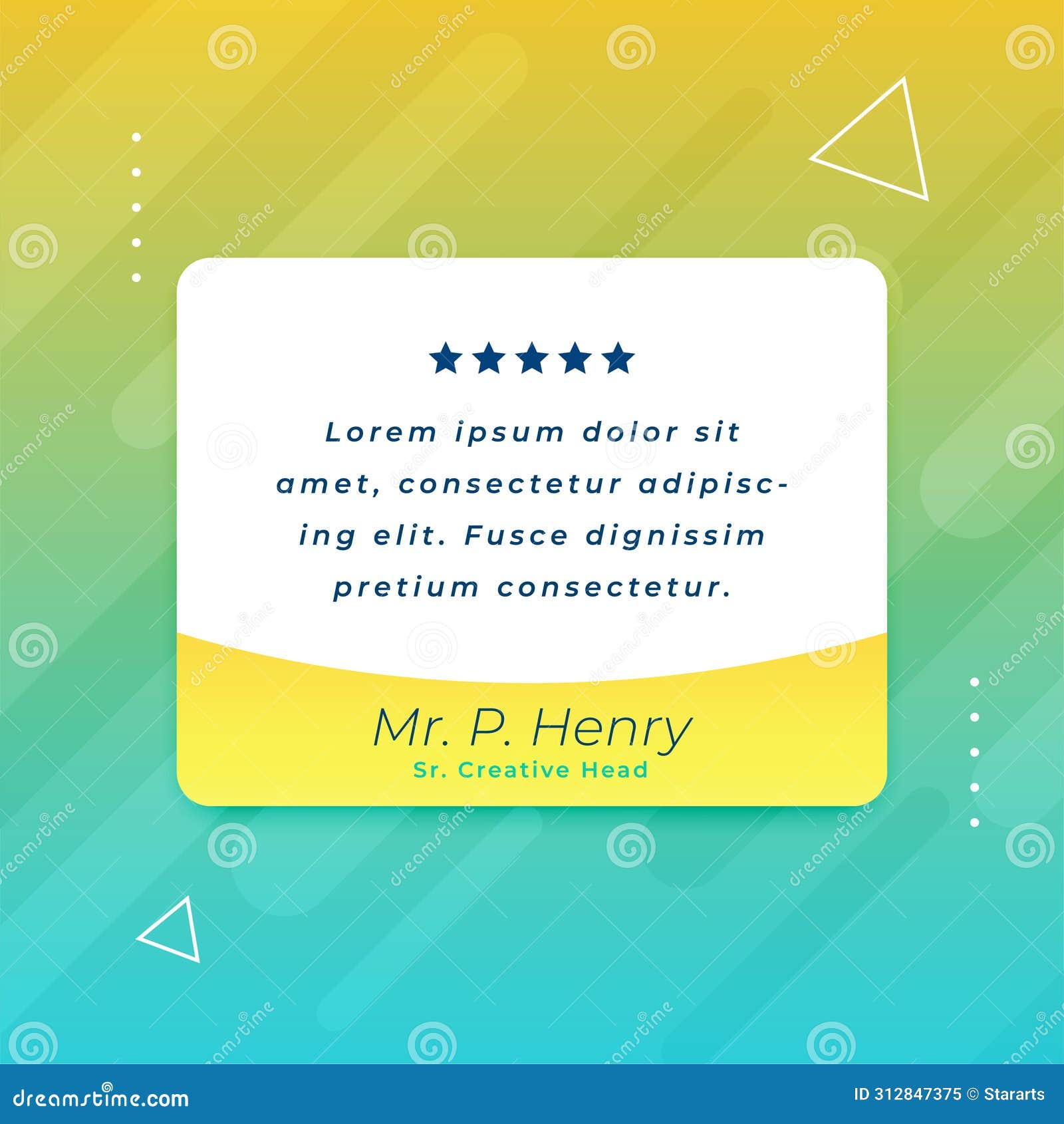 Testimony Quote Template for Engaging Web Posts with Star Rating Design ...