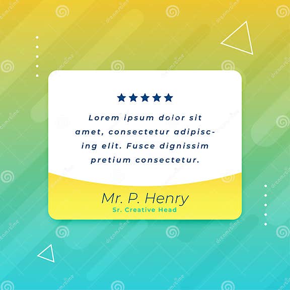 Testimony Quote Template for Engaging Web Posts with Star Rating Design ...