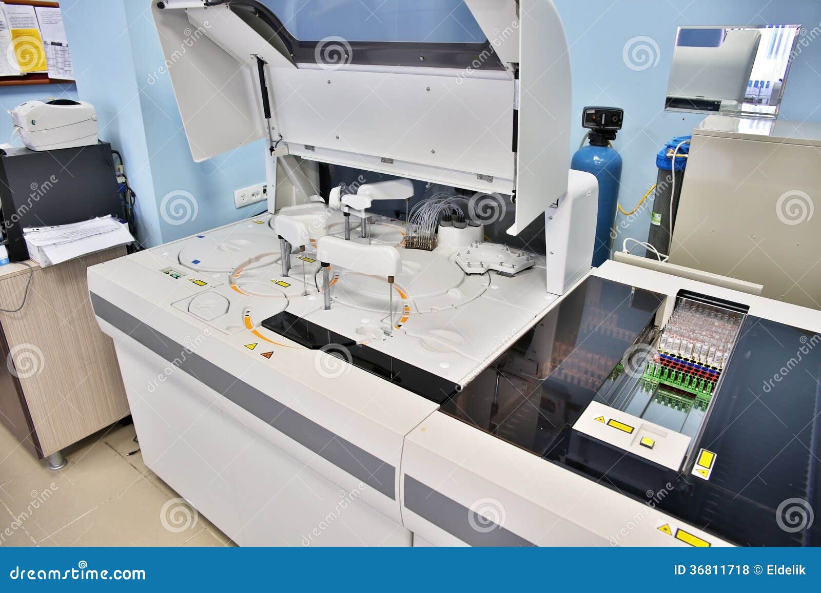 Testing Blood Samples in Laboratory Stock Photo - Image of test, sample ...