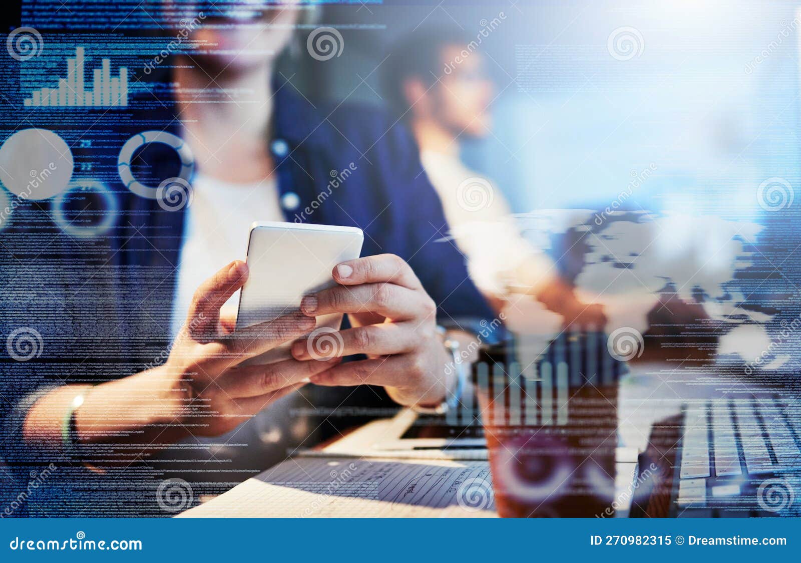 Testing the Code on Her Smartphone. Cropped Shot of Computer ...