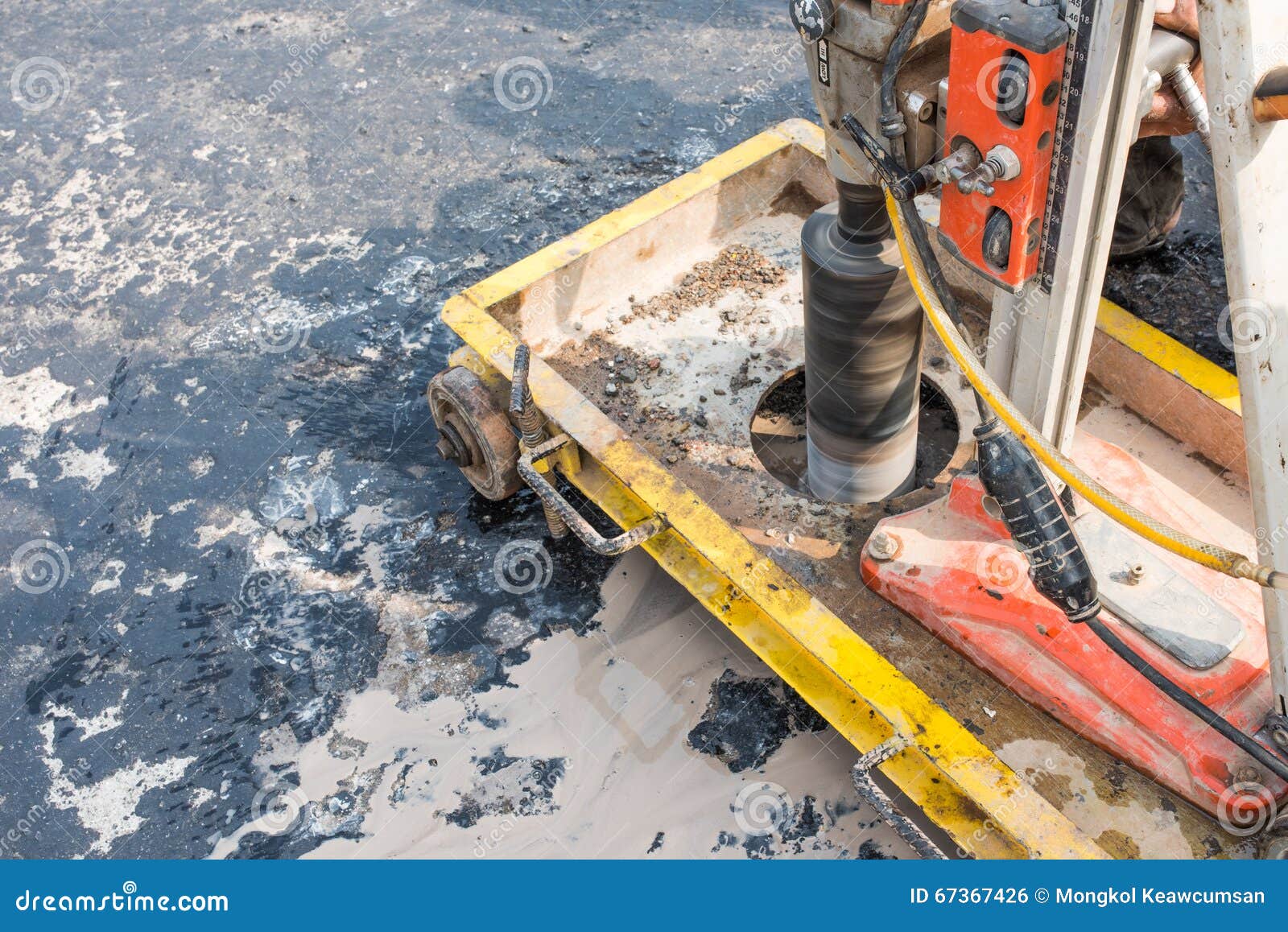 Testing for Compaction Using Coring Stock Photo - Image of equipment ...