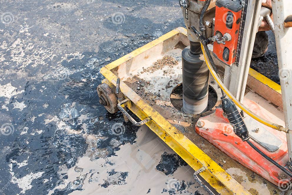 Testing for Compaction Using Coring Stock Photo - Image of equipment ...