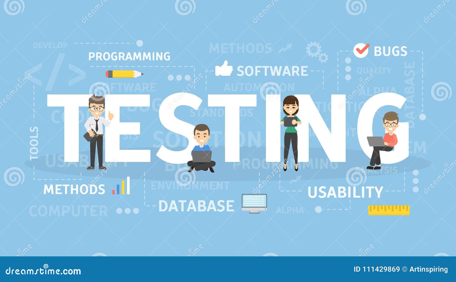 Testing Concept Illustration. Stock Vector - Illustration of conversion ... Testing Concept Illustration. Stock Vector - Illustration of conversion ...