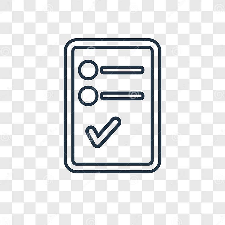 Testing Concept Vector Linear Icon Isolated on Transparent Background ...