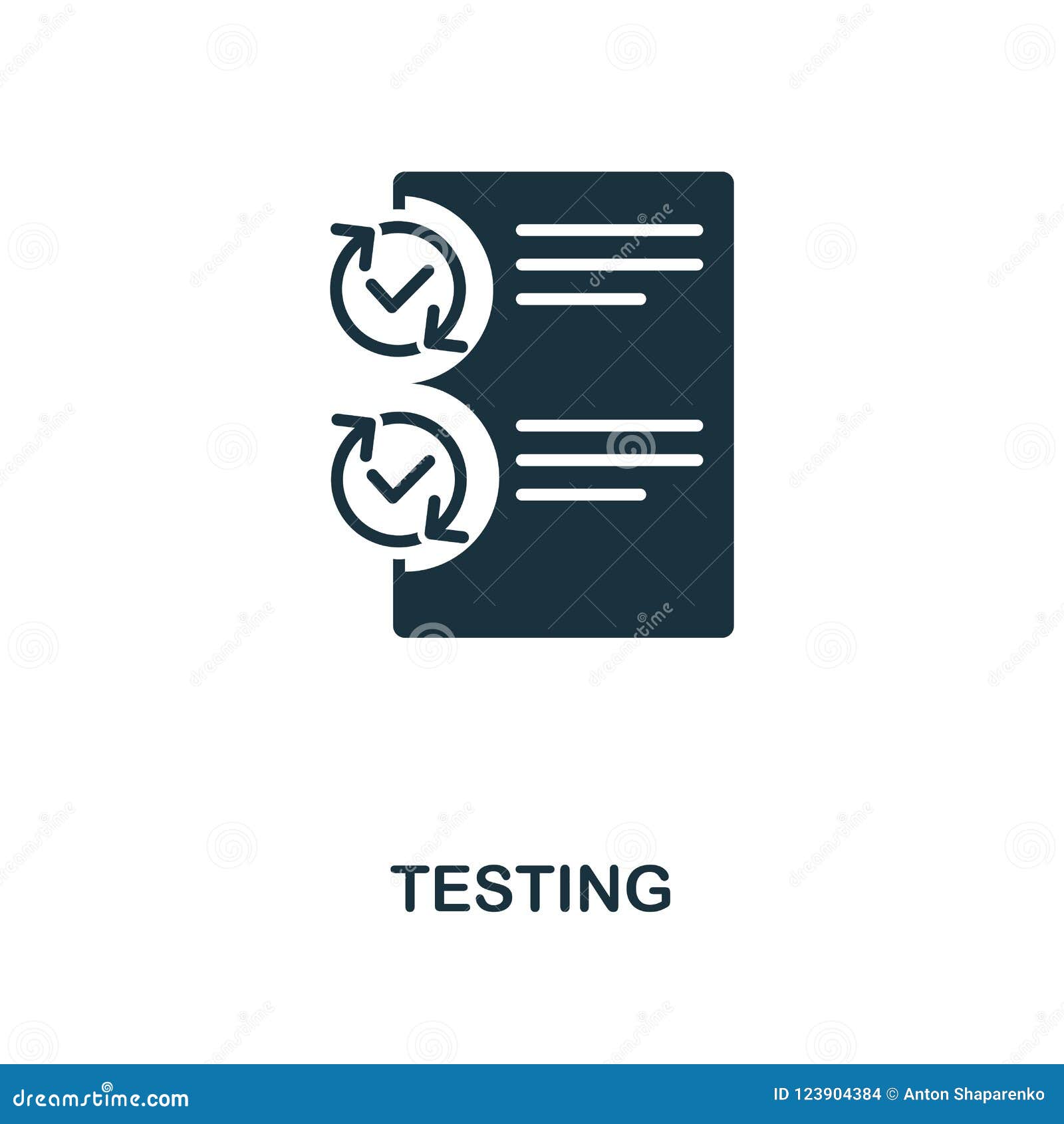 Testing Icon. Monochrome Style Icon Design from Project Management Icon ...