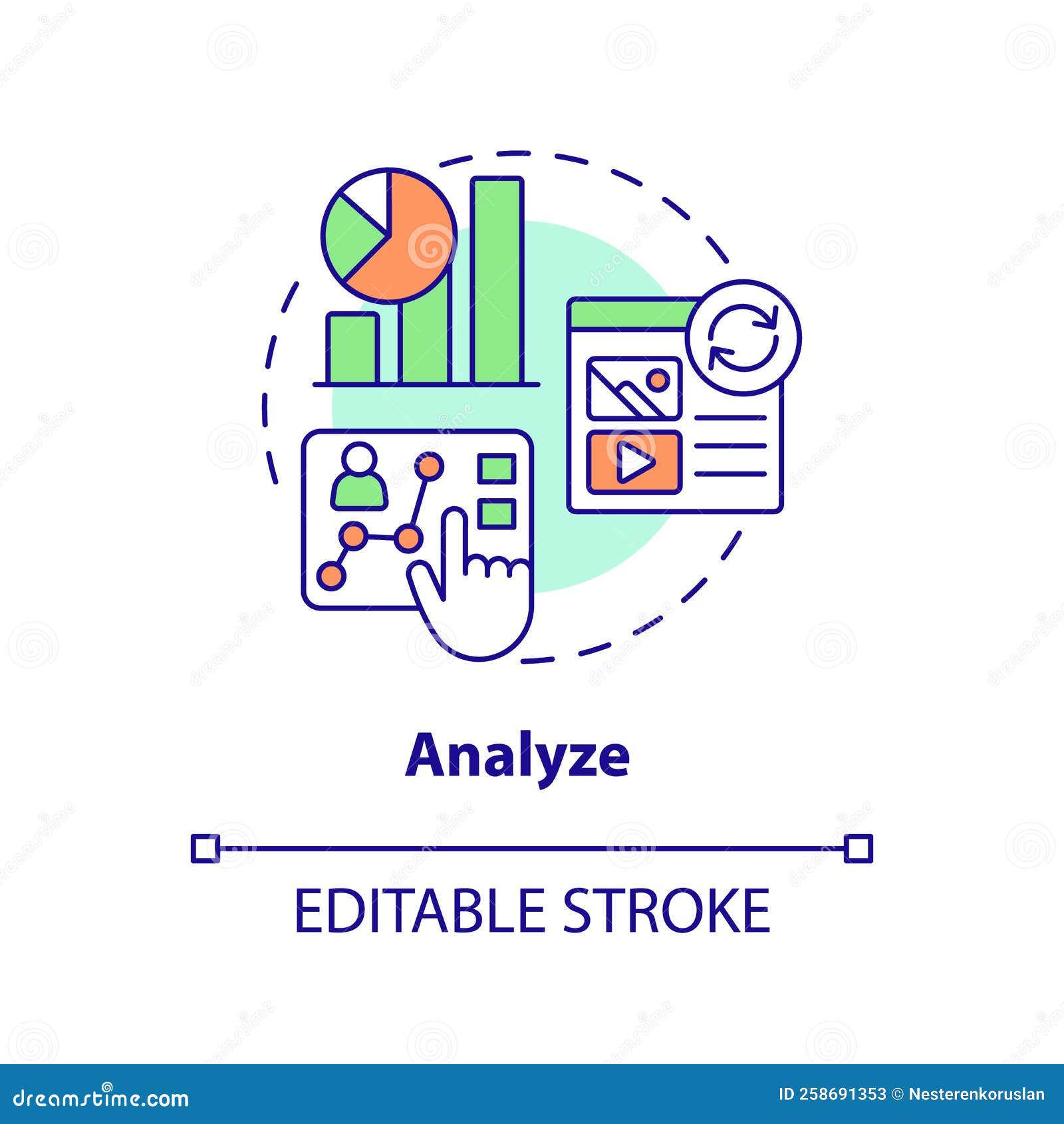 Testing Customer Behavior Concept Icon Stock Vector - Illustration of ...