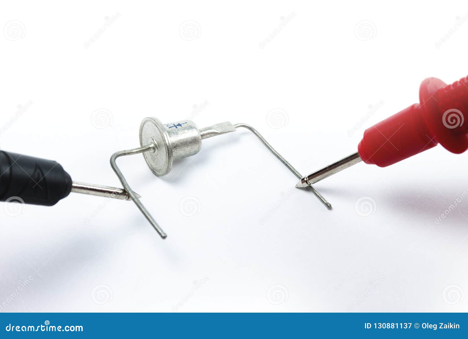 Testing Diode Bridge with Multimeter on White Background Stock Image ...