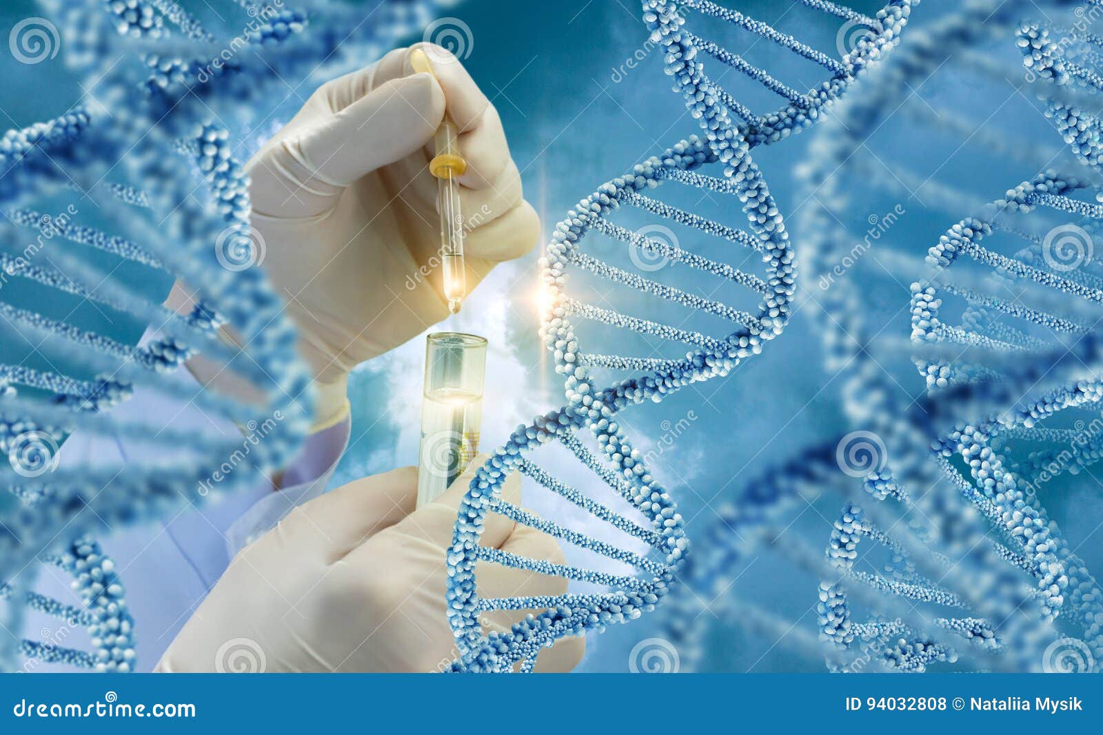 Testing of DNA molecules . stock photo. Image of sample - 94032808