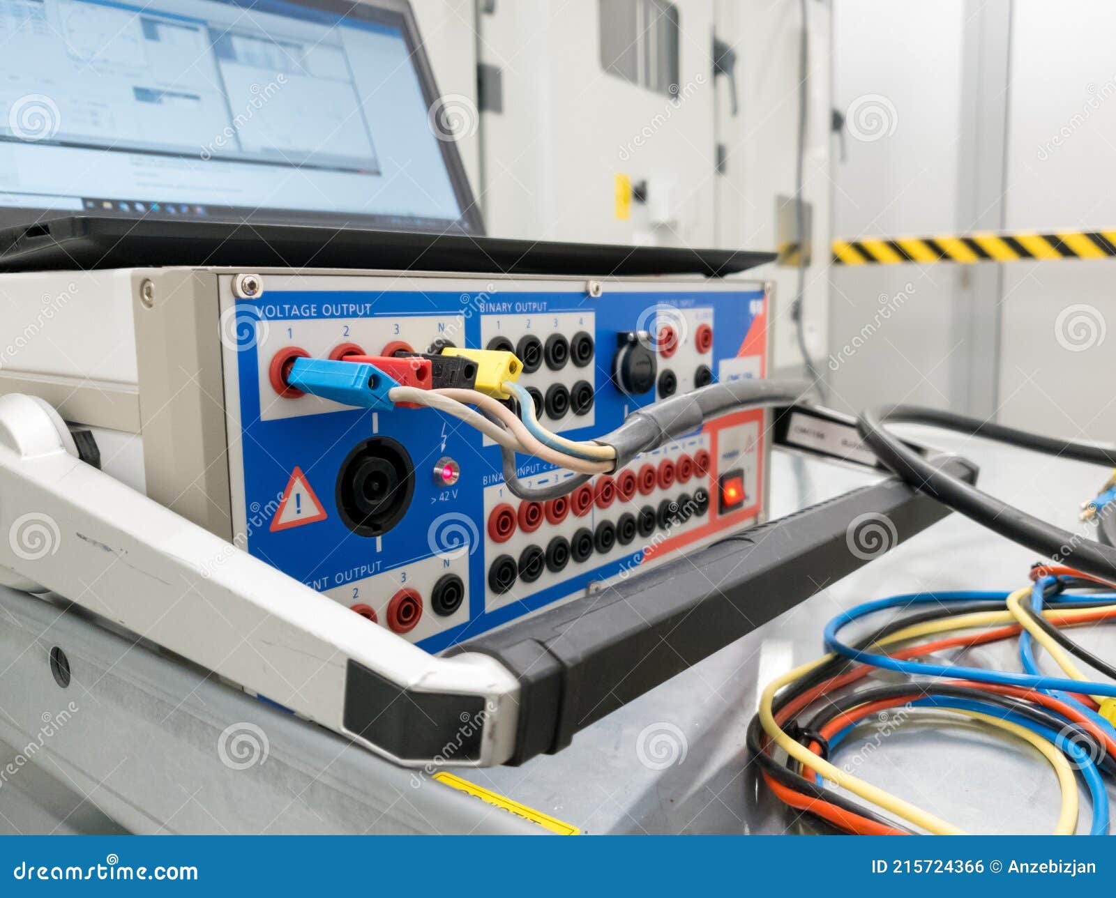 Testing Electrical Power Plant Protection and Control Cubicles. Stock ...