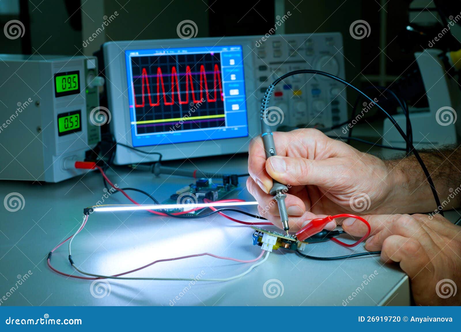 Testing of Electronic Equipment Stock Photo - Image of professional ...