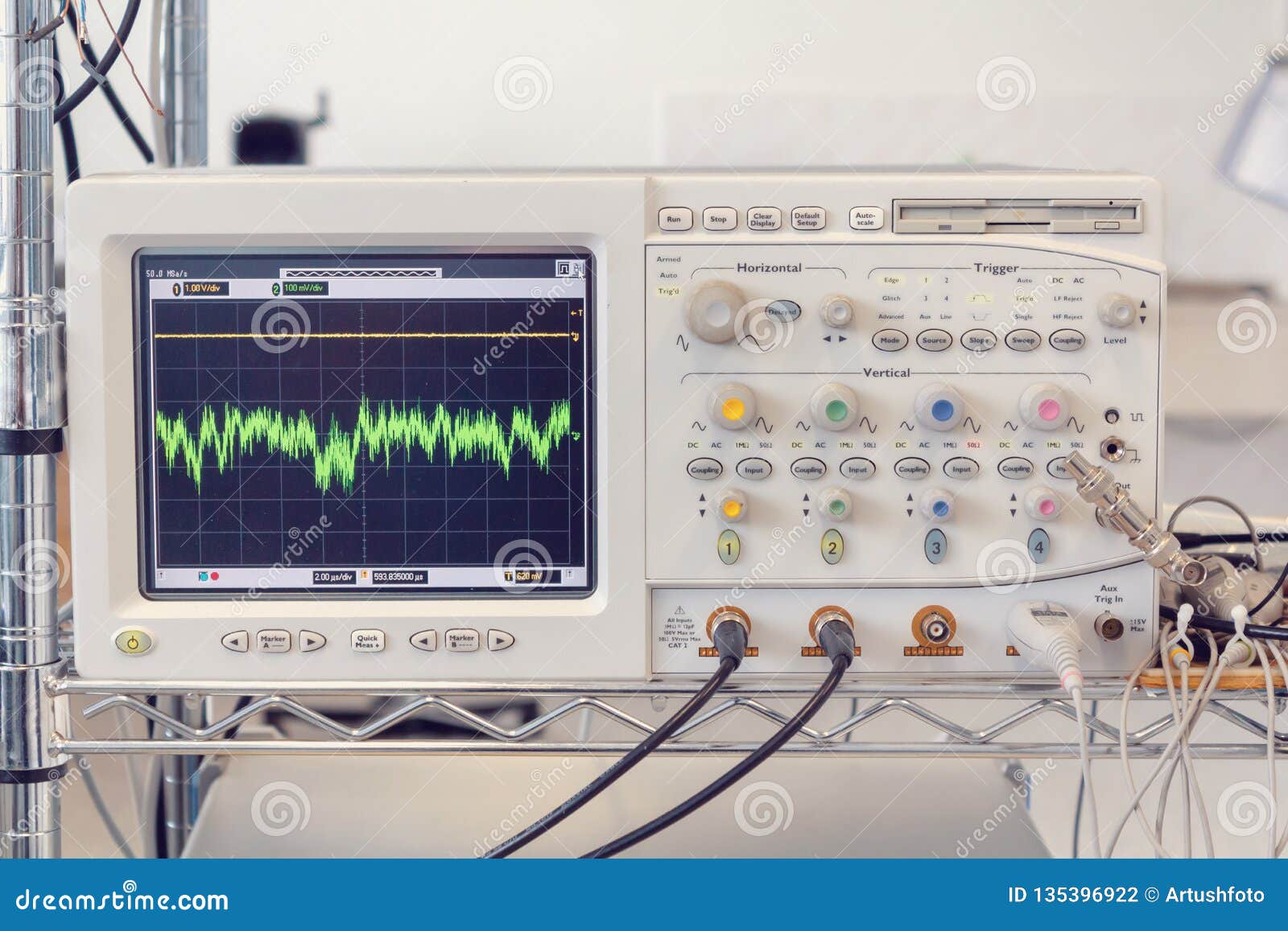 Testing Equipment - Wave Analyzer Osciloscop Stock Photo - Image of ...