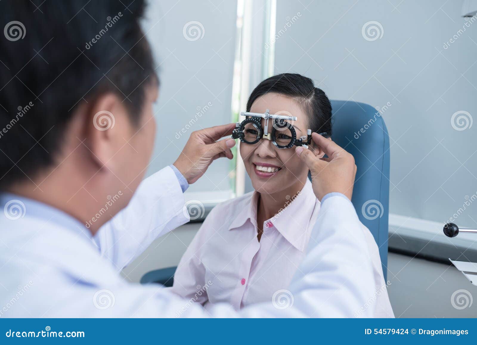 Testing eyesight stock photo. Image of patient, mature - 54579424