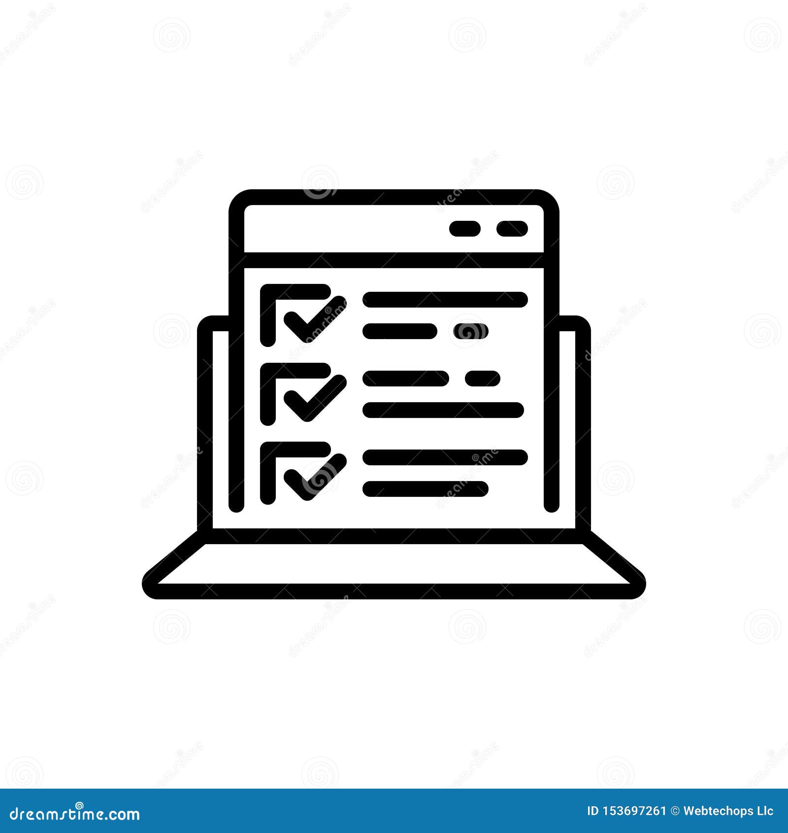 Black Line Icon for Testing Features, Testing and Examination Stock ...