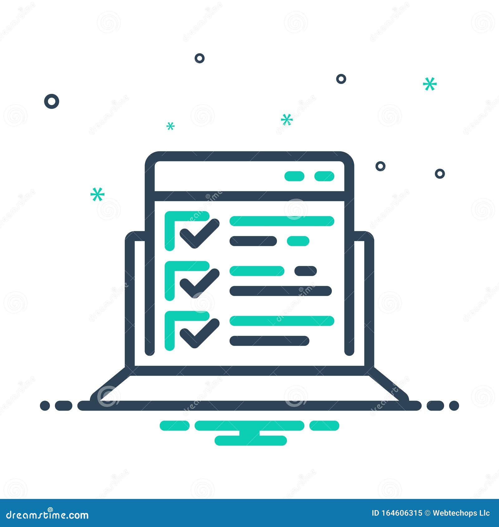 Mix Icon for Testing Features, Testing and Examination Stock Vector ...