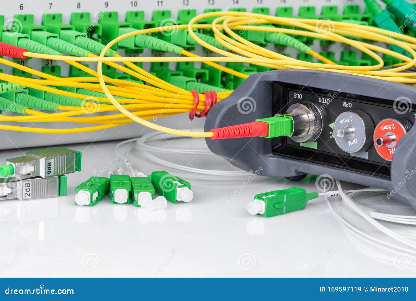 Testing Fiber Network, Optic Power Meter and Optical Equipment Stock ...