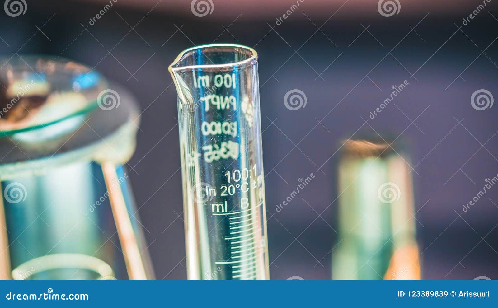Testing Glass Tubes in Laboratory Stock Image - Image of biotechnology ...