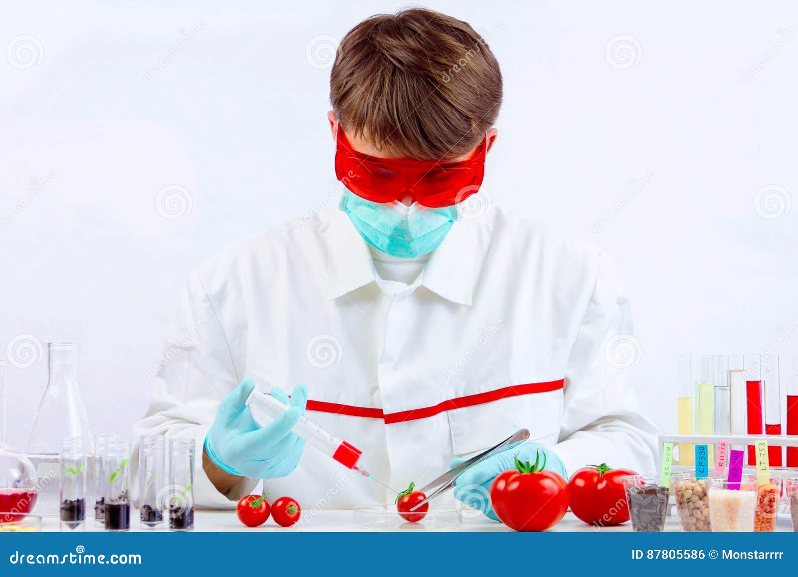 Testing gmo products stock photo. Image of injection - 87805586