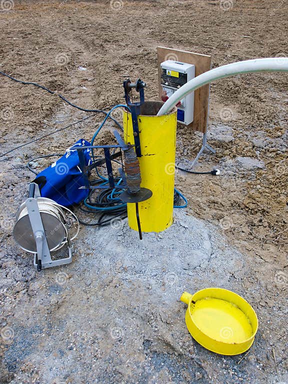 Testing hydrology borehole stock photo. Image of pumping - 21591018