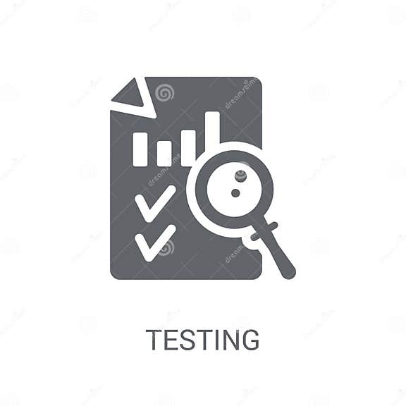 Testing Icon. Trendy Testing Logo Concept on White Background Fr Stock ...