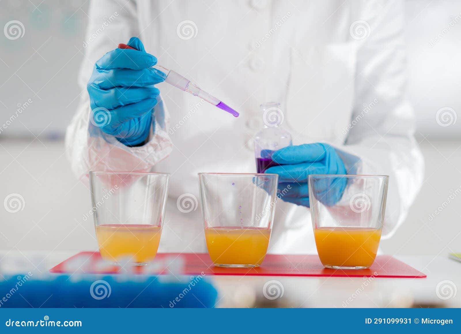 Juice Quality Control Inspection in Lab Stock Image - Image of ...