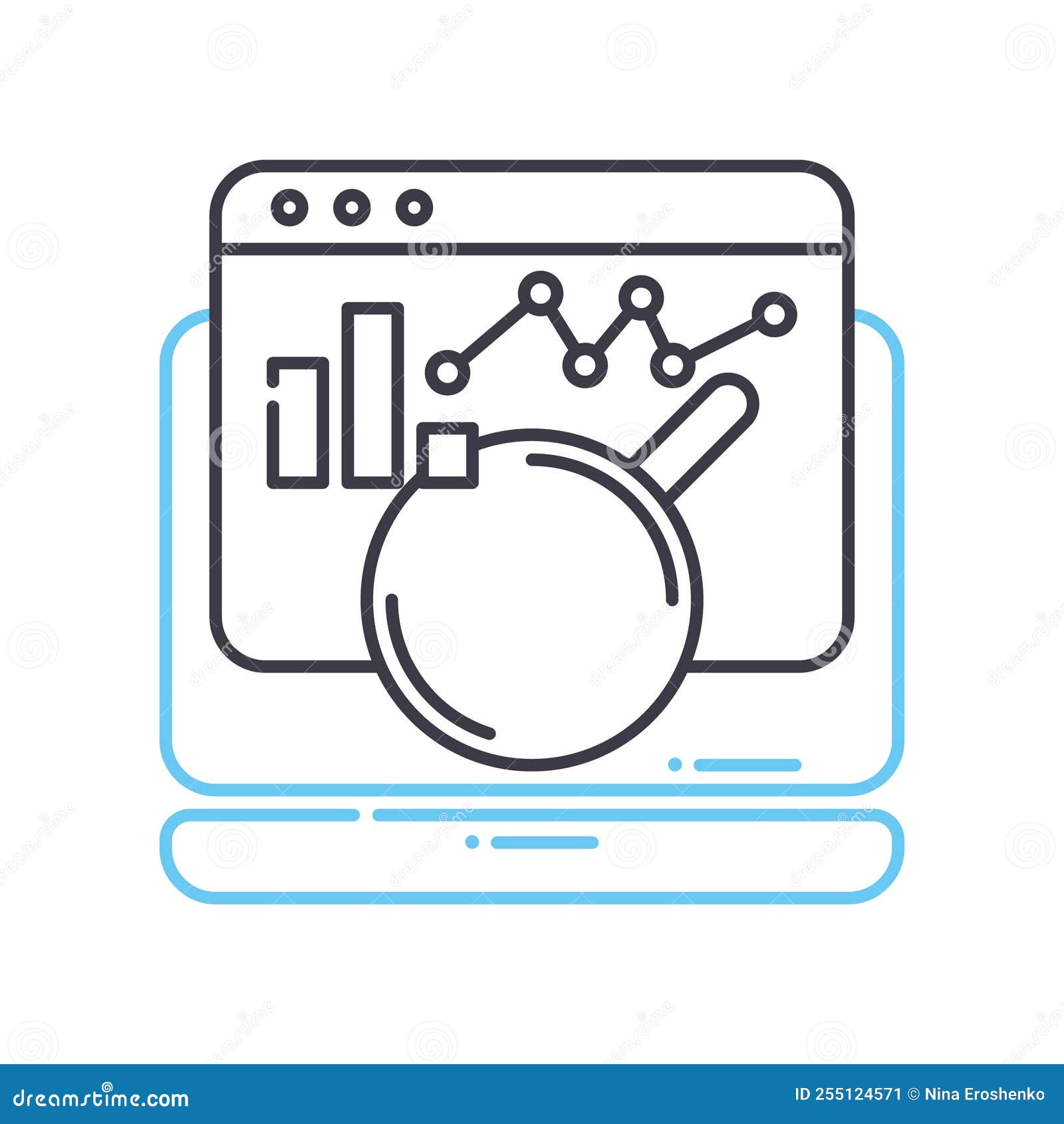 Testing Line Icon, Outline Symbol, Vector Illustration, Concept Sign ...