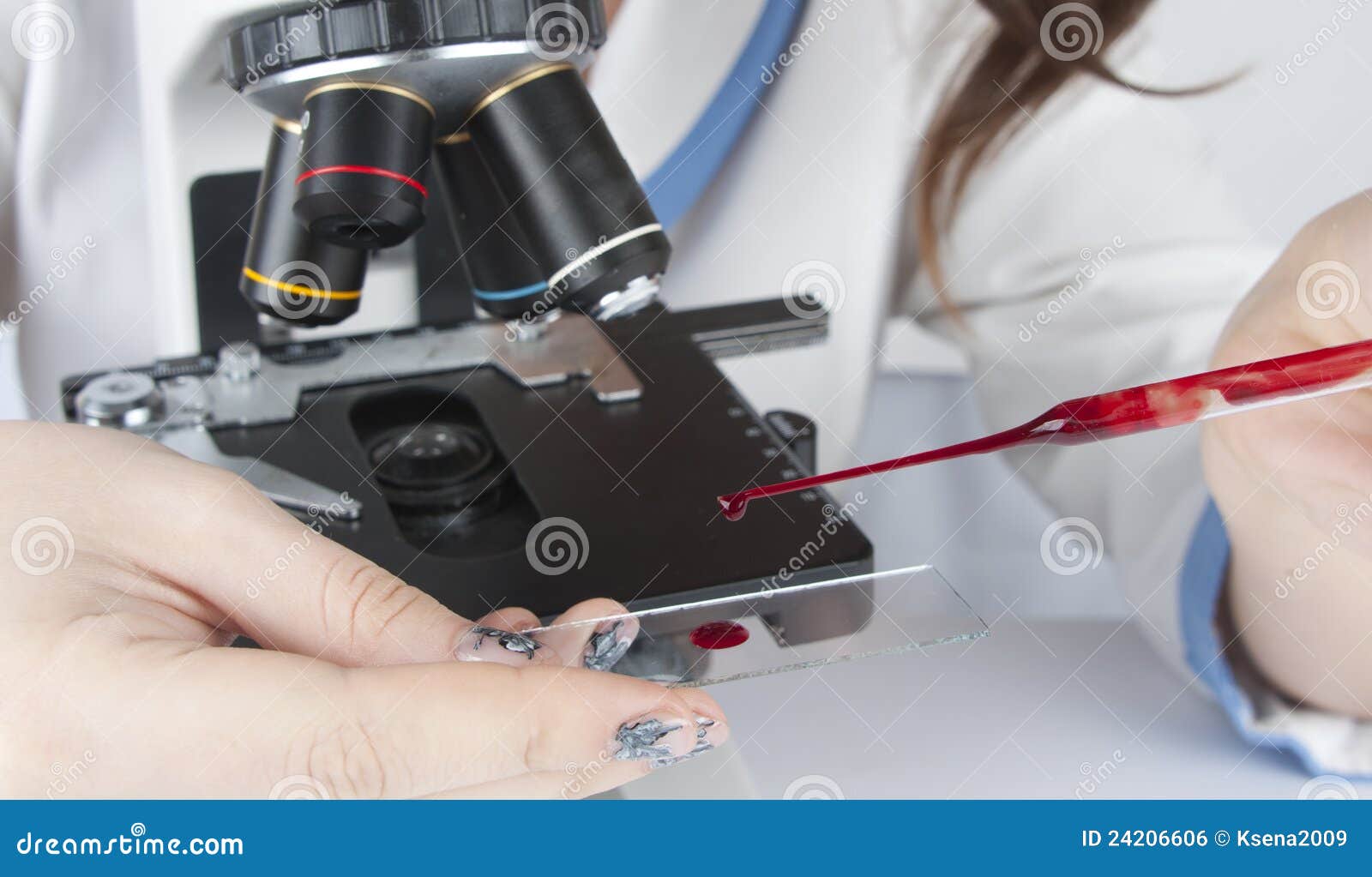 Testing of the microscope stock photo. Image of glasses - 24206606