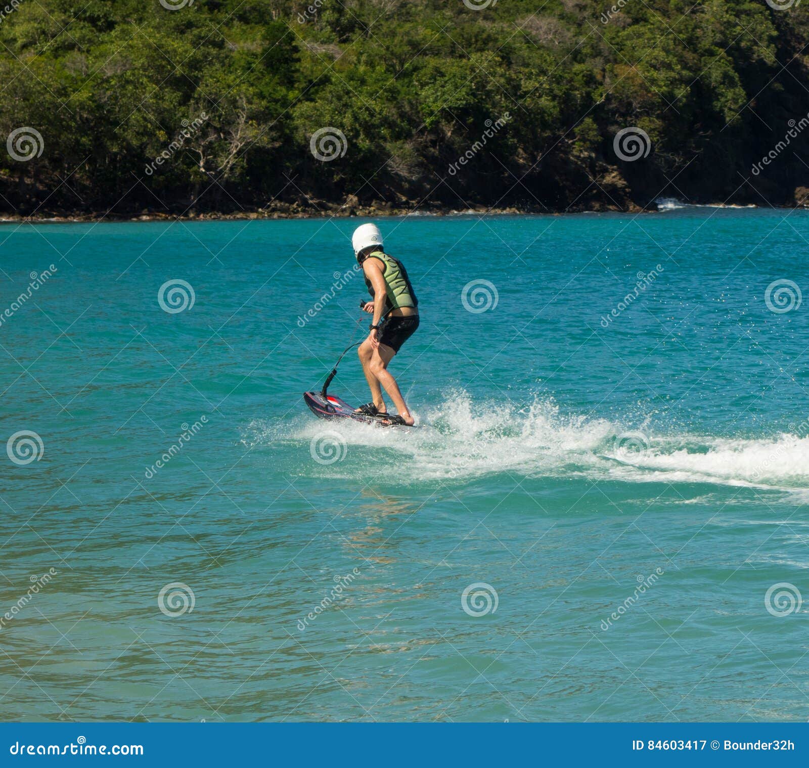 Testing a Motorized Surfboard in the Caribbean Editorial Photography ...